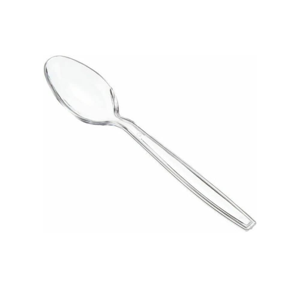 KAV Clear Reusable Spoons – Heavy Duty Transparent Dessert & Serving S ...