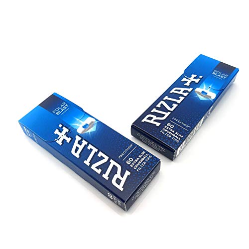 RIZLA Polar Blast Filter Tips Extra Slim POP CRUSHBALL Menthol Smoking ...