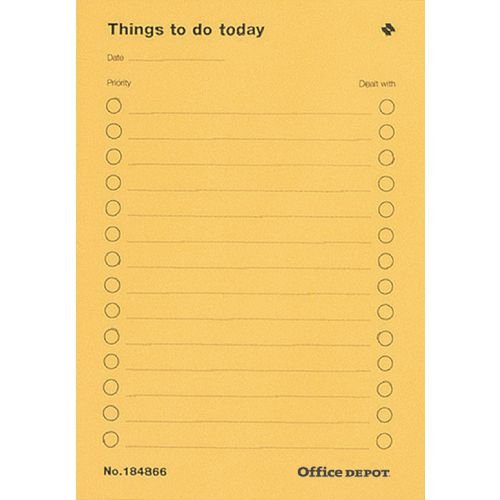 Office Depot A4 Things to Do Pad 5 Pieces of 40 Sheets – 1st Choice ...